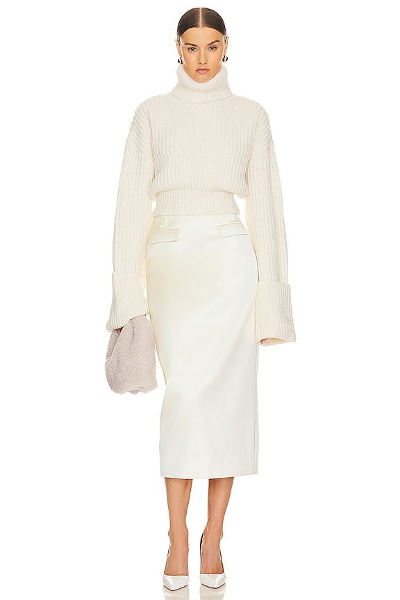 Helsa Esti Turtleneck Sweater in Ivory | REVOLVE
