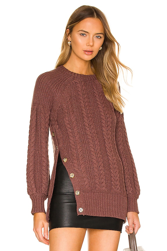 House of Harlow 1960 x REVOLVE Virgo Cableknit Sweater in Brown | REVOLVE