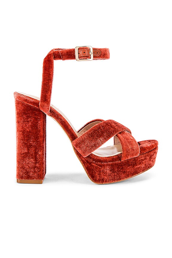 House of Harlow 1960 X REVOLVE Ari Heel in Rust Velvet | REVOLVE