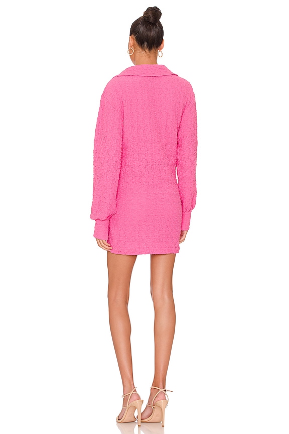 h:ours Dede Mini Dress in Pink in Hot Pink | REVOLVE