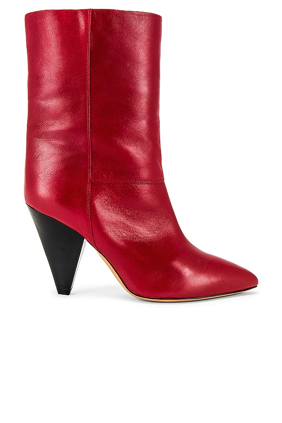 Isabel Marant Locky Bootie in Red | REVOLVE