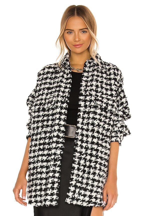 IRO Restrain Jacket in Black & White | REVOLVE