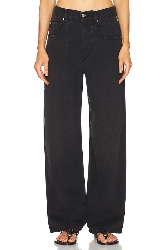 Isabel Marant Etoile Rodayna Wide Leg in Faded Black | REVOLVE