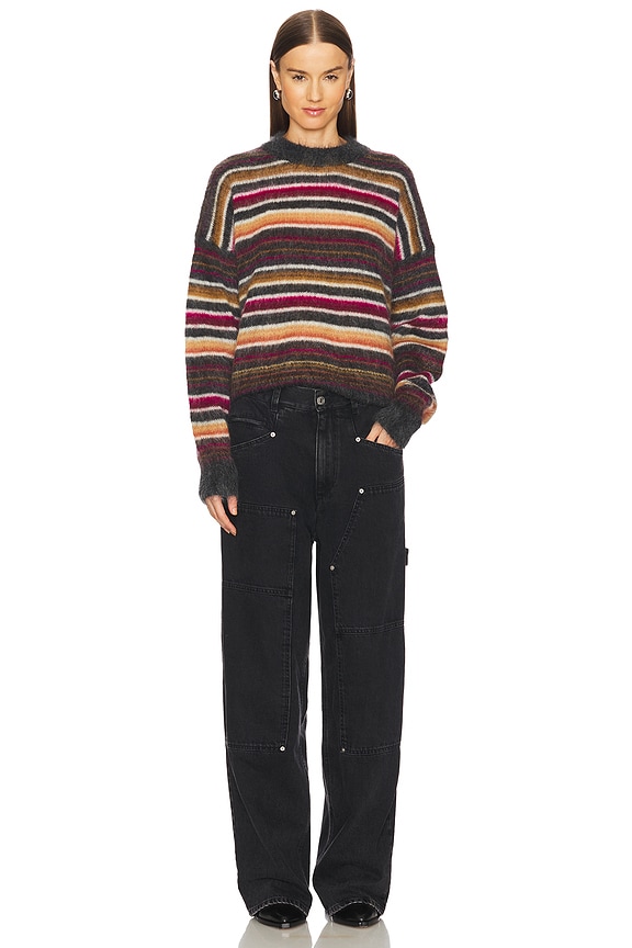 Isabel Marant Etoile Drussell Sweater in Faded Black | REVOLVE