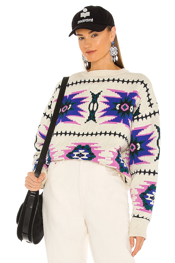 Isabel Marant Etoile Malden Sweater in Light Grey | REVOLVE