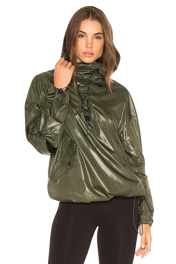 IVY PARK Wet Look Jacket in Pine | REVOLVE