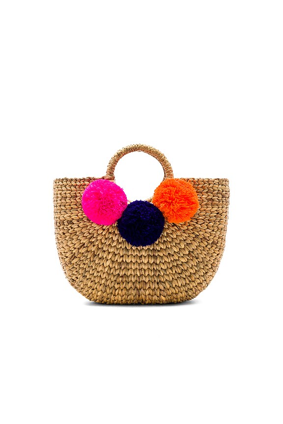 JADEtribe Basket Small 3 Pom in Pink & Elect Blue & Orange | REVOLVE