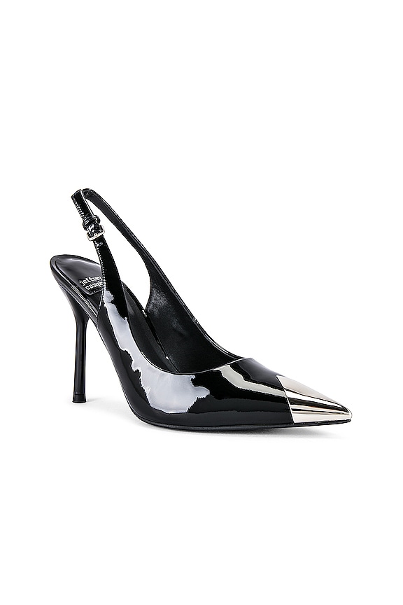 Jeffrey Campbell Riddler Pump in Black Patent & Silver | REVOLVE