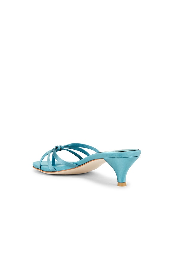 Jeffrey Campbell Doretta Sandal in Light Turquoise Satin | REVOLVE