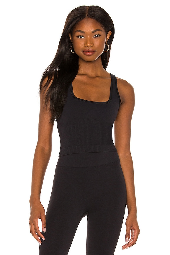 JONATHAN SIMKHAI STANDARD Miya Seamless Basics Tank Top in Black | REVOLVE