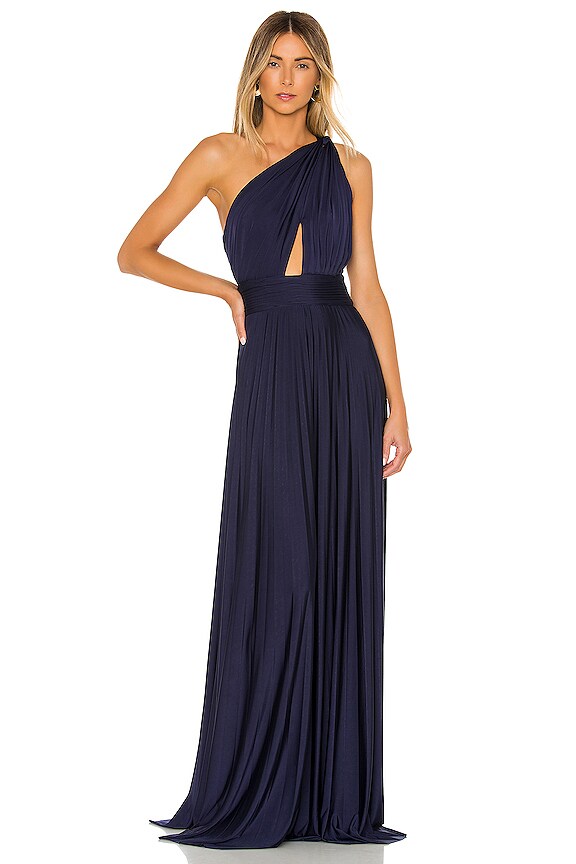 Jill Jill Stuart One Shoulder Jersey Gown In Ink Revolve