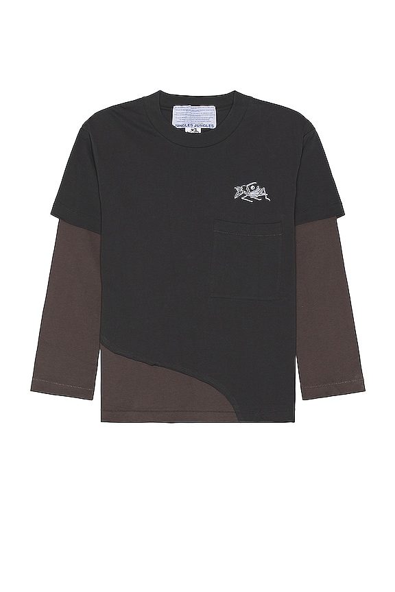 Jungles Double Layer Long Sleeve Tee in Phantom Shark | REVOLVE