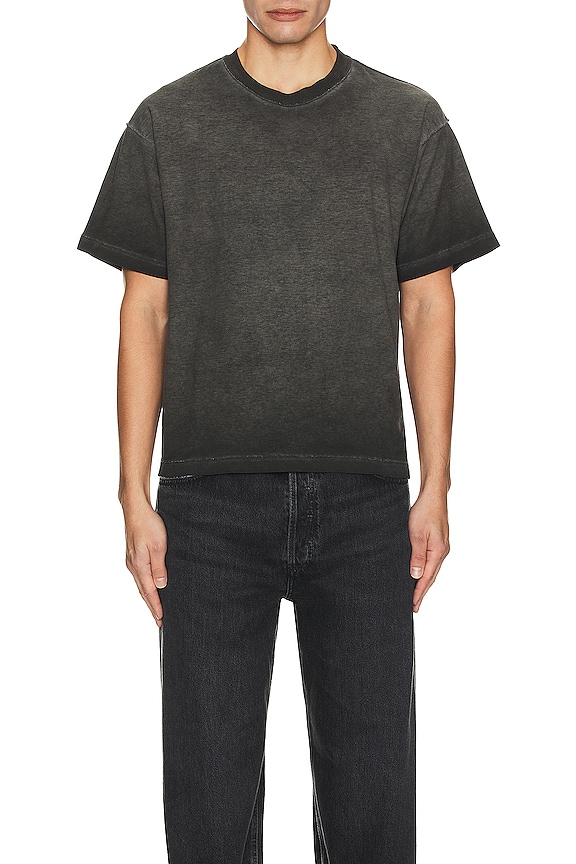 JOHN ELLIOTT Phoenix Oil Wash Cropped Tee in Black | REVOLVE