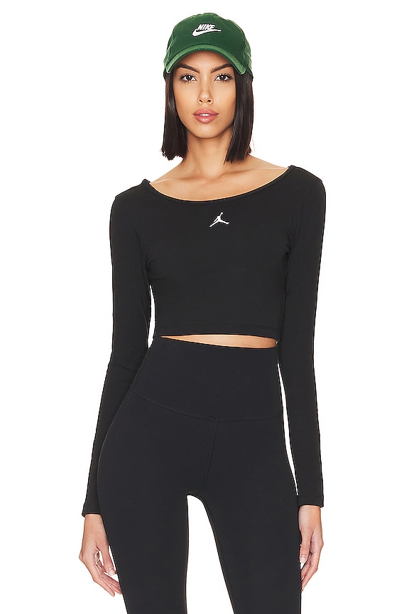 Jordan Long Sleeve Core Top in Black & White | REVOLVE