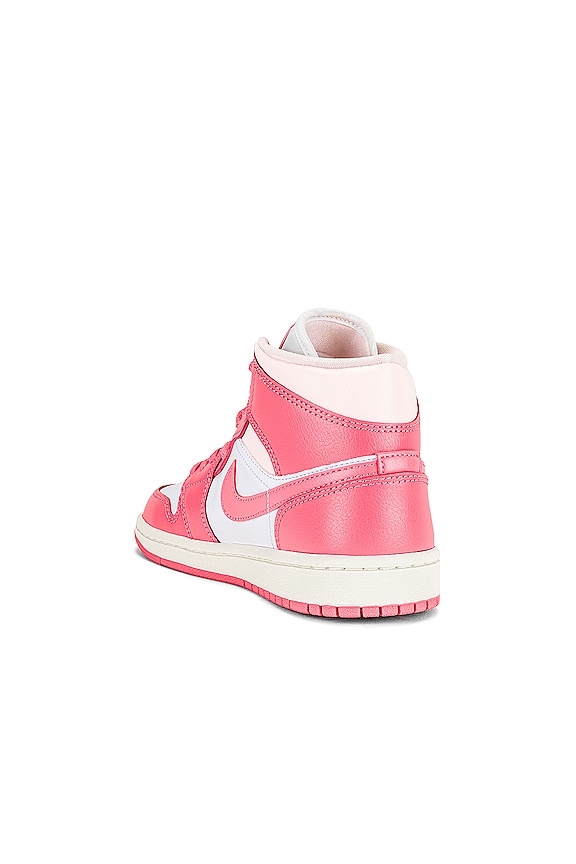 Jordan Air Jordan 1 Mid Sneaker in White, Sea Coral, Atmosphere, & Sail ...