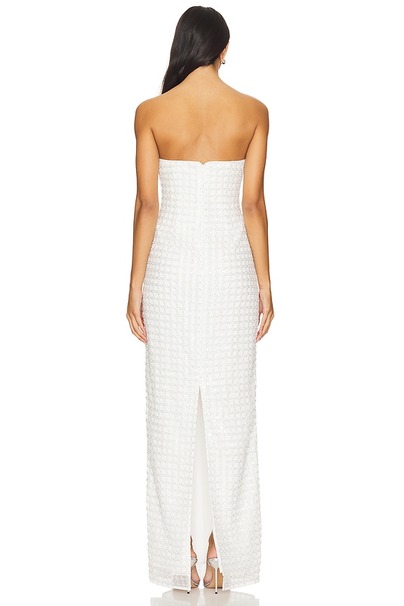 SIMKHAI Reign Strapless Gown in White | REVOLVE
