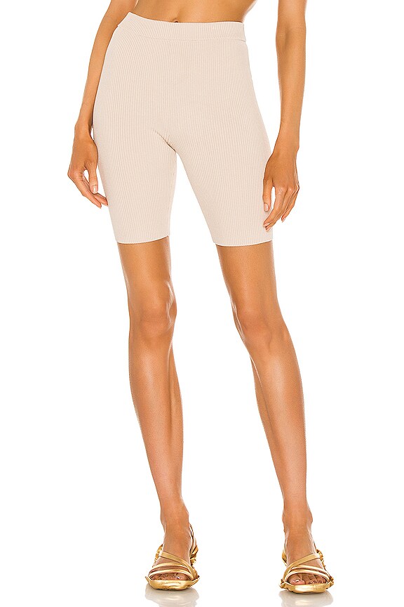 SIMKHAI Romi Biker Shorts in Egret | REVOLVE