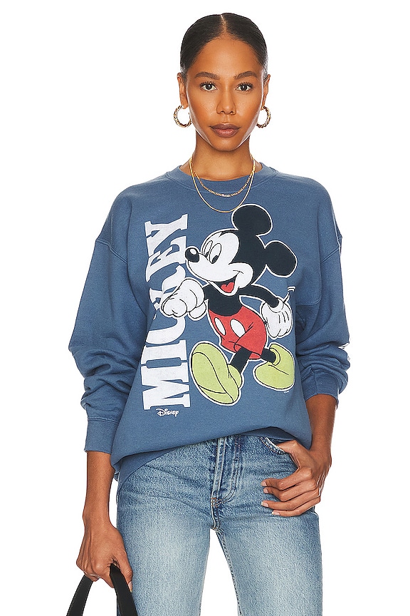 Junk Food Mickey Mouse Fleece in Indigo Blue | REVOLVE