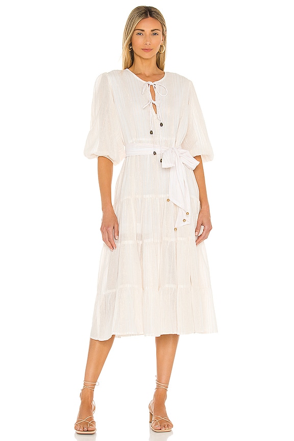 Karina Grimaldi X REVOLVE Soraya Midi Dress in White | REVOLVE