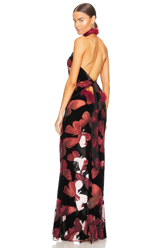 Kim Shui Butterfly Velvet Gown in Multi | REVOLVE