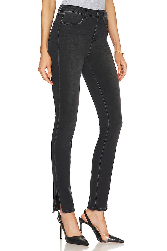 L'AGENCE Josie High Rise Skinny Split in Shadow | REVOLVE