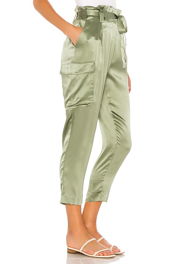 L'AGENCE Roxy Paperbag Cargo Pant in Light Ivy | REVOLVE
