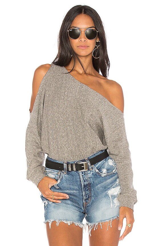 Lanston One Shoulder Pullover in Heather | REVOLVE
