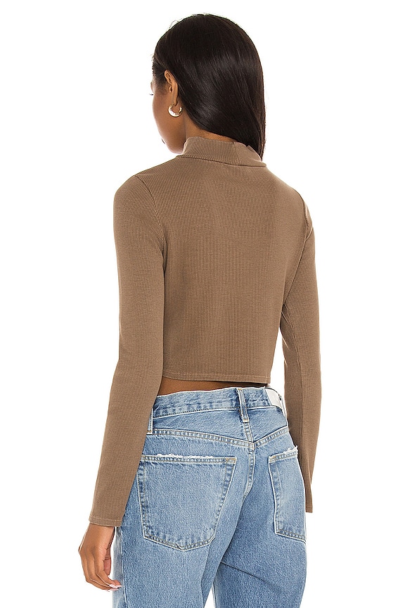 Lanston Cropped Turtleneck in Omega | REVOLVE