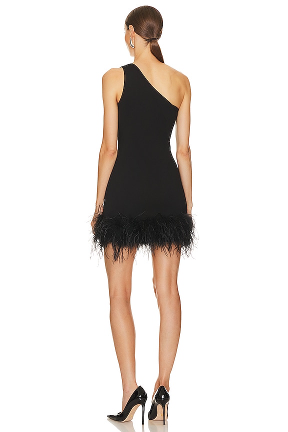LAMARQUE Tafia One Shoulder Mini Dress in Black | REVOLVE