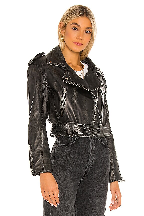 LAMARQUE Ford Distress Jacket in Vintage Black | REVOLVE