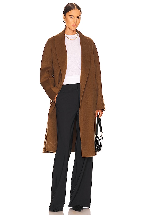 LAMARQUE Thara Coat in Milk Chocolate | REVOLVE