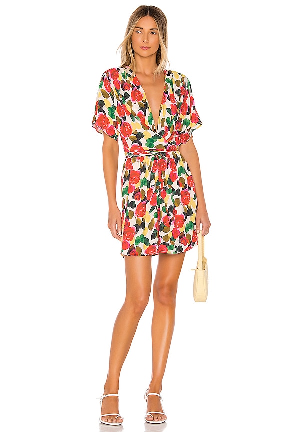 L'Academie The Ines Mini Dress in Watercolor Floral | REVOLVE