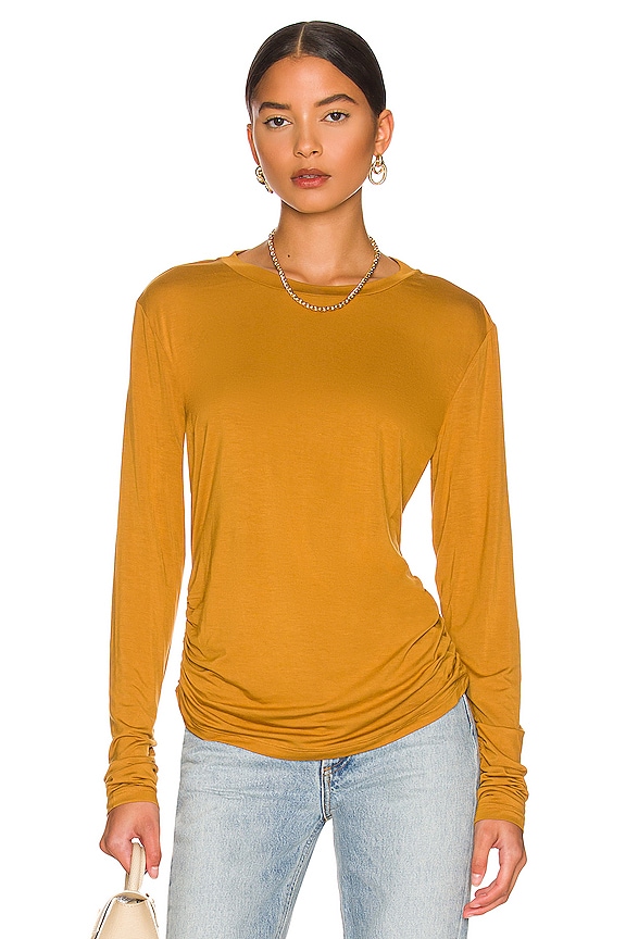 L'Academie Casey Top in Golden Brown | REVOLVE