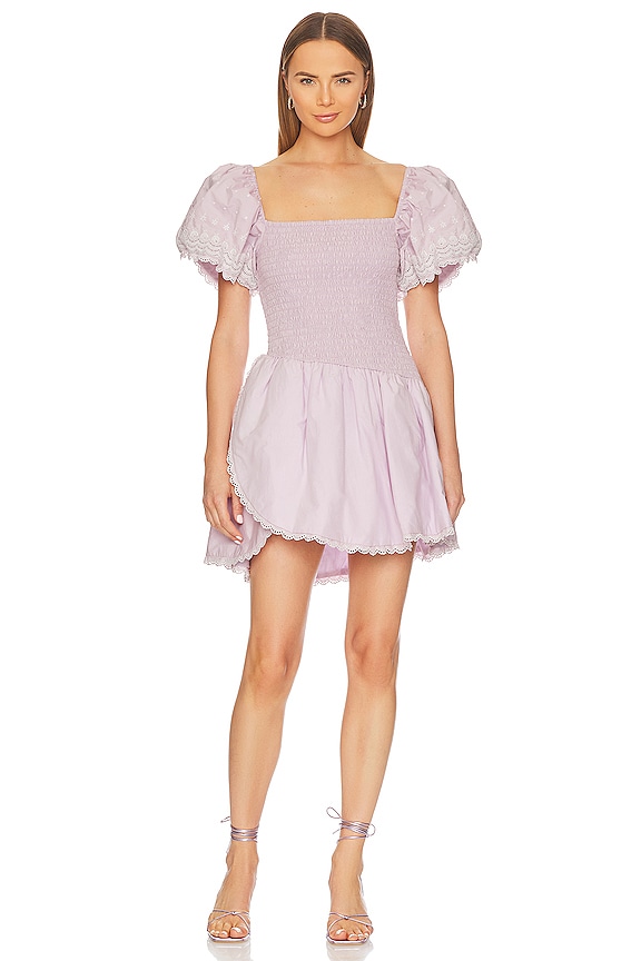 LoveShackFancy Asa Dress in Soft Iris | REVOLVE