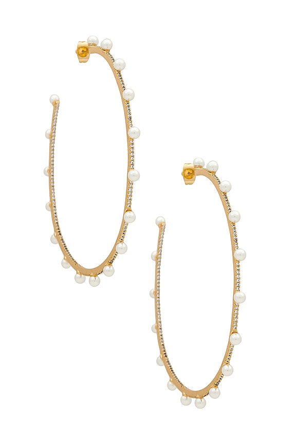 Lili Claspe Molly Hoop Large in Gold | REVOLVE