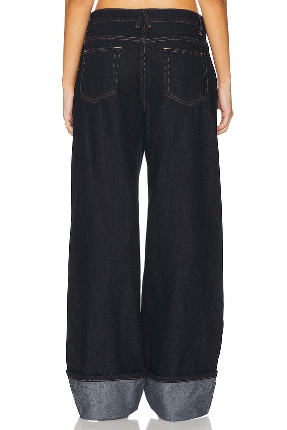 LIONESS Top Model Cuffed Jeans in Dark Denim | REVOLVE