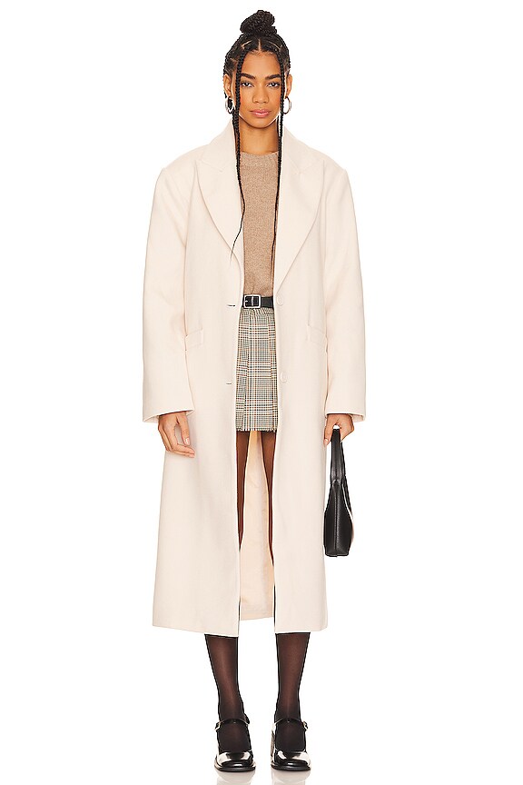 LIONESS Olsen Coat in Cream | REVOLVE