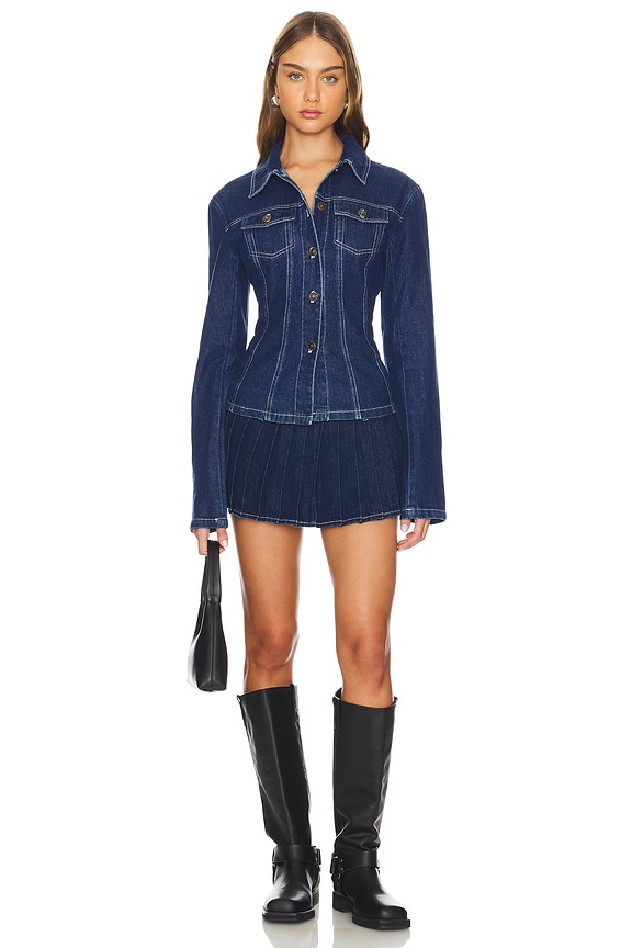 LIONESS Rider Denim Jacket in Blue Denim | REVOLVE