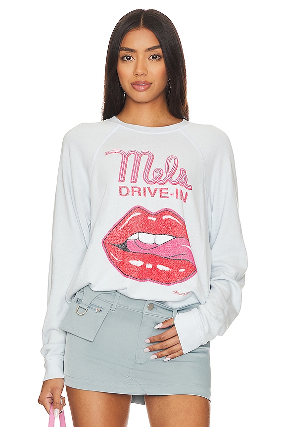 Lauren Moshi Anela Mel's Drive In Sweatshirt in Ice Blue | REVOLVE