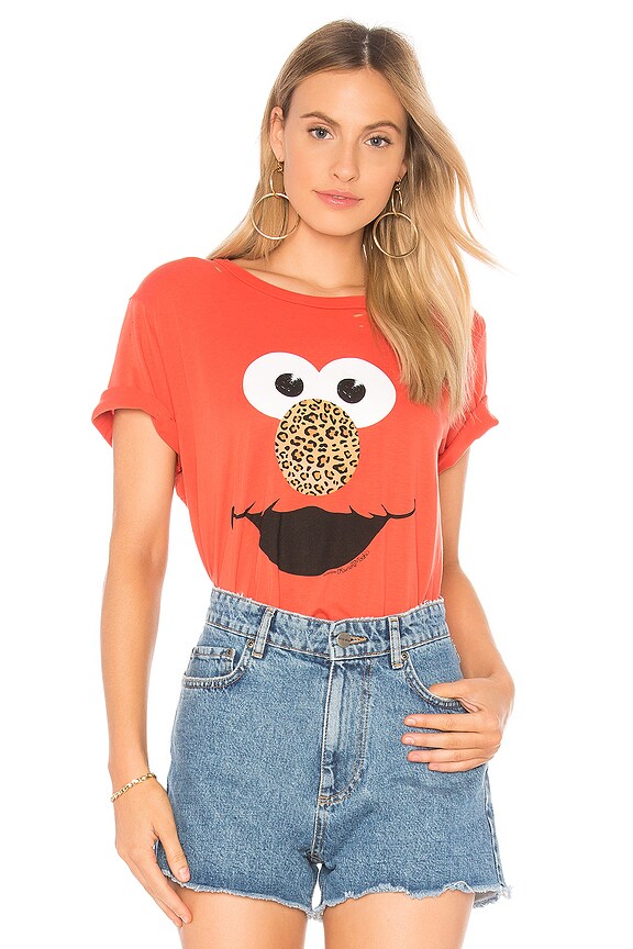Lauren Moshi Wolf Classic Tee With Holes in Elmo | REVOLVE