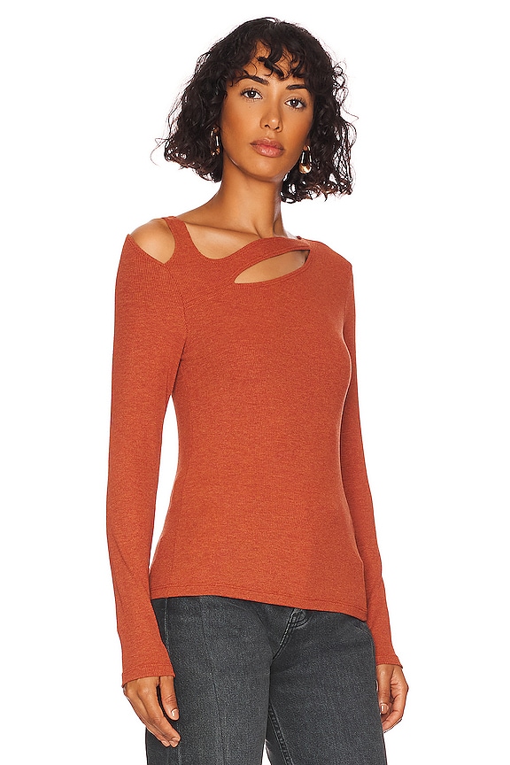 LNA Luan Rib Top in Cinnabar | REVOLVE