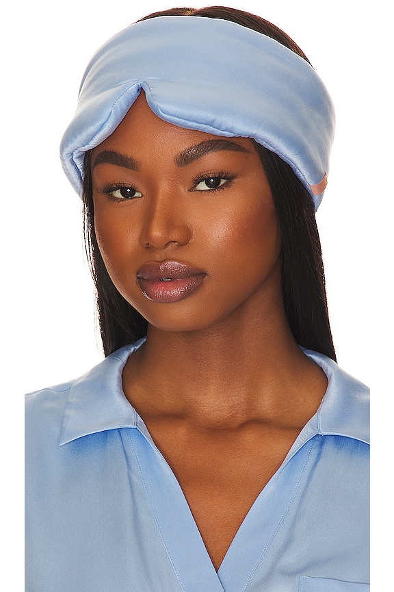 LUNYA Washable Silk Sleep Mask in Equanimity Sky | REVOLVE