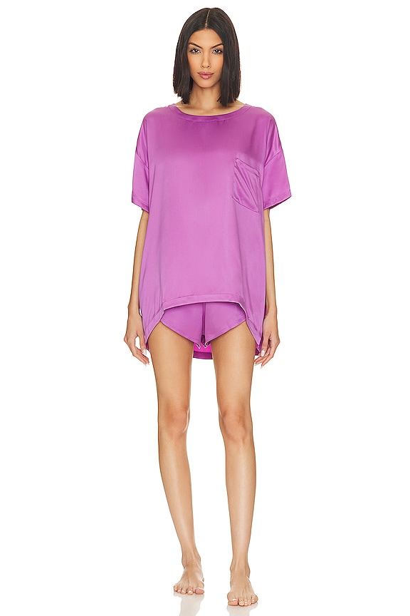 LUNYA Tee Set in Atmospheric Fuchsia | REVOLVE