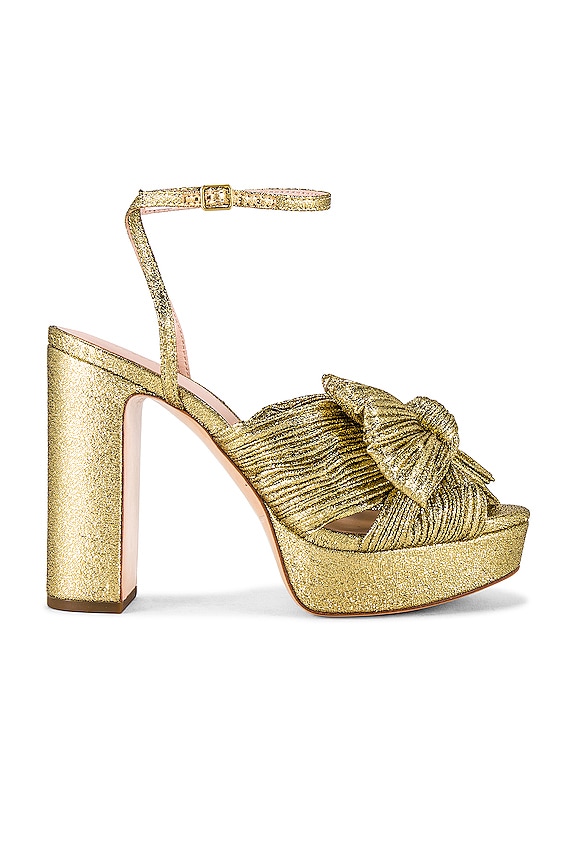 Loeffler Randall SANDALIA DE PLATAFORMA NATALIA en Oro | REVOLVE