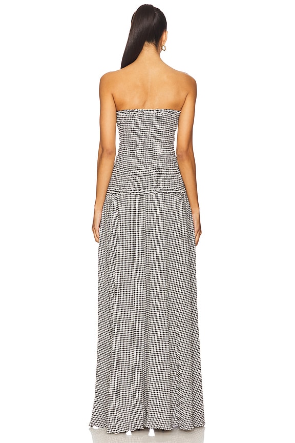 Lovers and Friends Gale Maxi Dress in Black & Ivory Check | REVOLVE