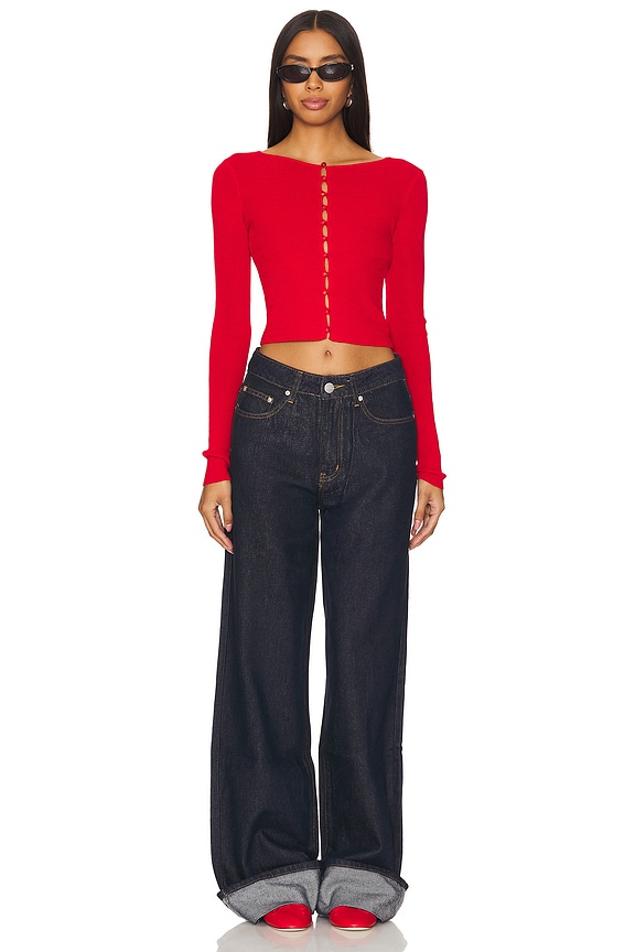 Lovers and Friends Ciara Cardigan in Red | REVOLVE