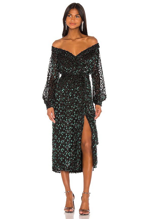 LPA Leonara Trench in Emerald & Black | REVOLVE