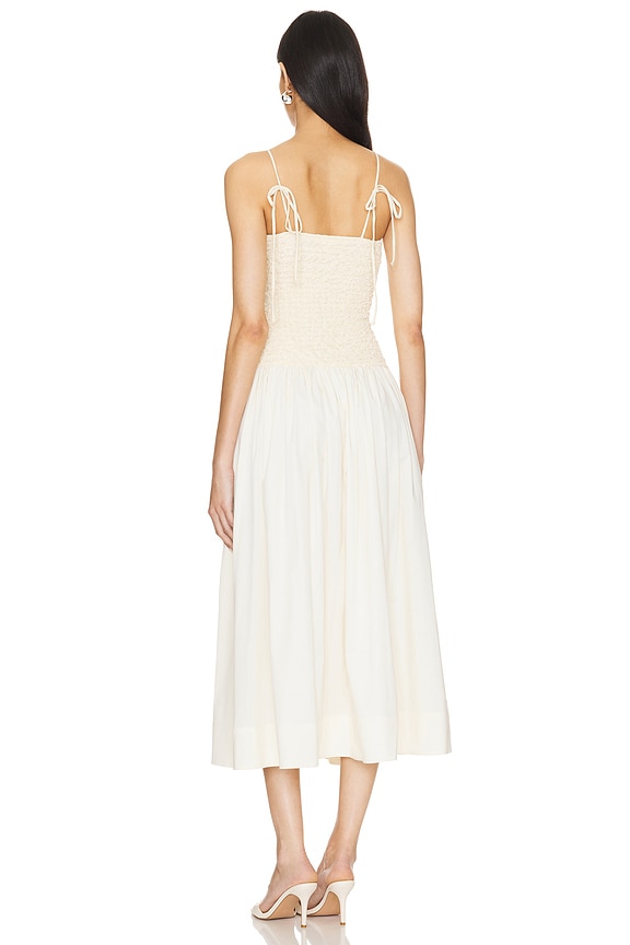 LPA Stacci Midi Dress in Beige & Cream | REVOLVE