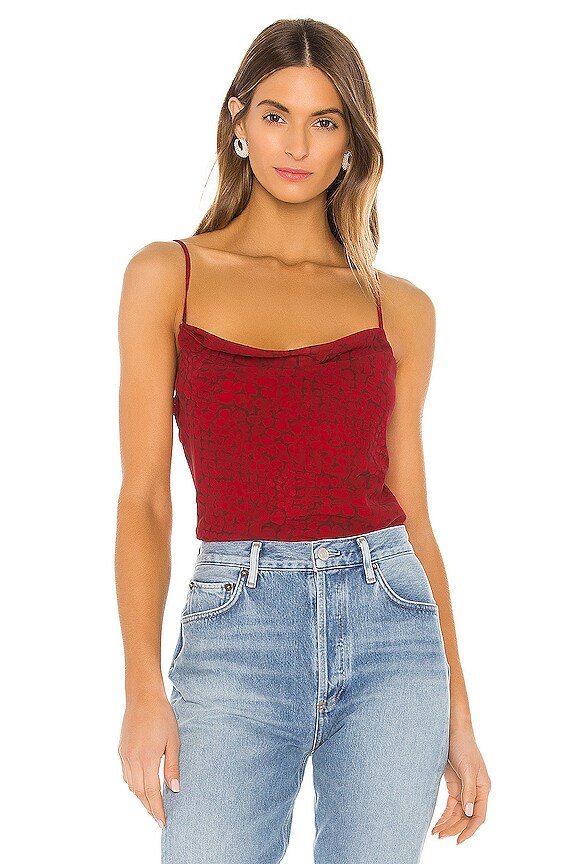 MAJORELLE Jezebel Top in Red Snake | REVOLVE