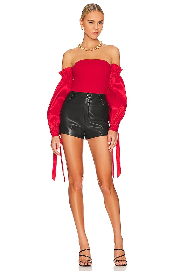MAJORELLE Bliss Bodysuit in Berry Red | REVOLVE
